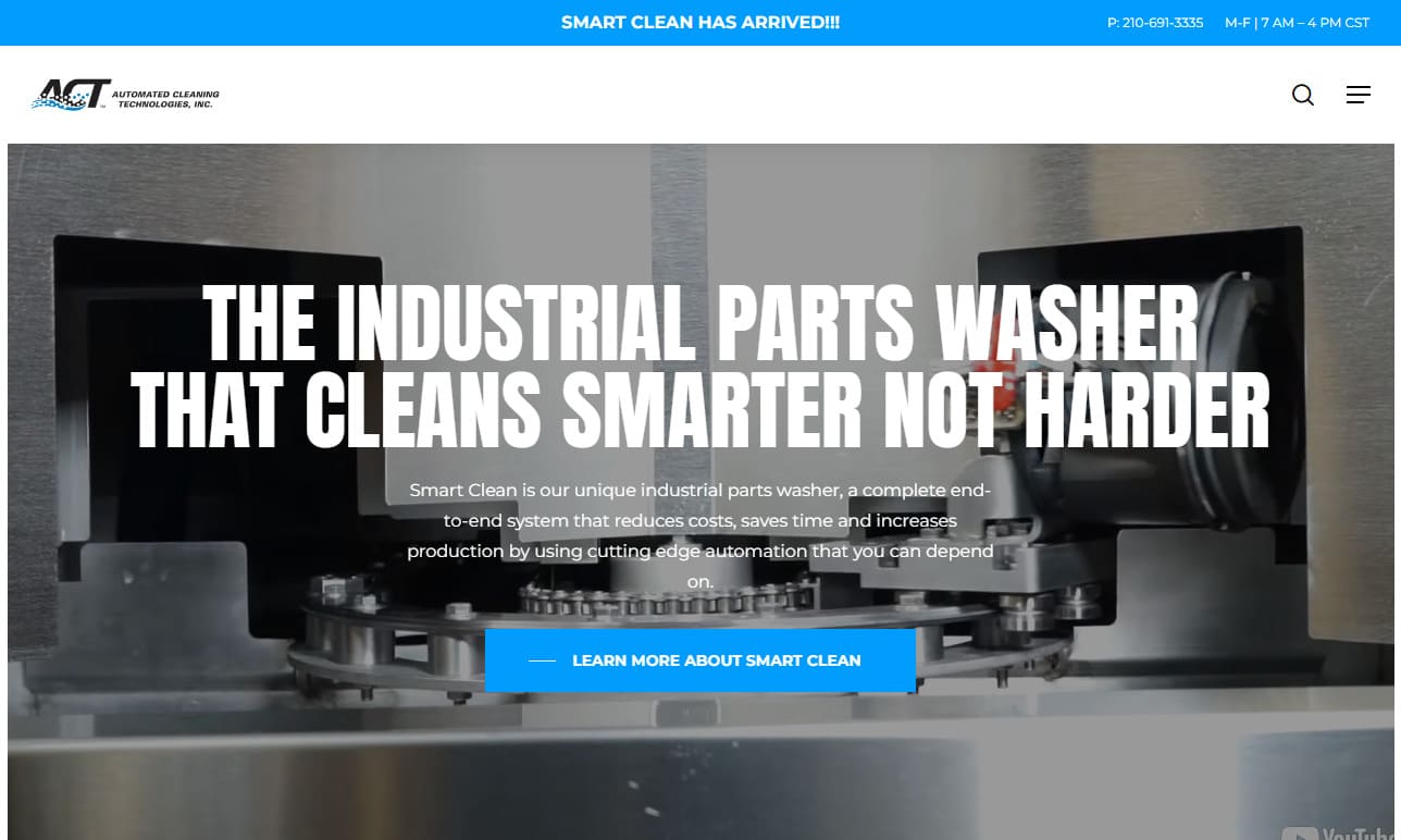 Automated Cleaning Technologies (ACT) | Industrial Parts Washer